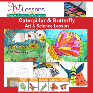 caterpillar & butterfly art and life science lesson