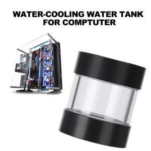 3 Holes Cylindrical Computer Water CoolingTank,YSX-6PC 50mm OD Water Cooling Cylinder Water Cooled Reservoir Water Cooling Radiator with G1/4 Thread Holes for Computer Desktop