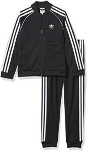 adidas originals,unisex-youth,sst tracksuit,black/white,medium