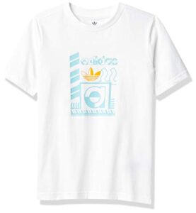 adidas originals,unisex-youth,tee,white,small