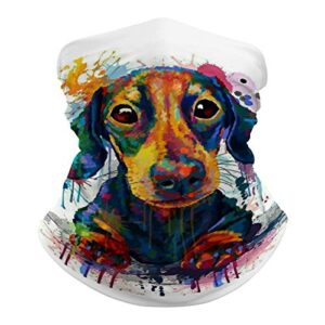 kankanhaha dachshund neck gaiter mask cooling summer face cover scarf bandana seamless balaclavas headband for dust outdoors fishing sports running