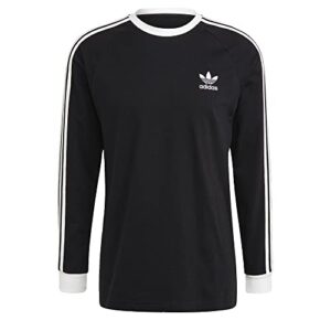 adidas Originals,mens,3-Stripes Long Sleeve Tee,Black,Small