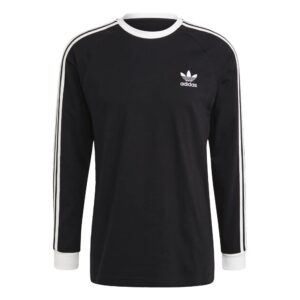 adidas Originals,mens,3-Stripes Long Sleeve Tee,Black,Small