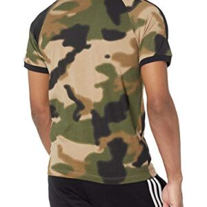 adidas Originals,mens,Camo All Over Print Cali Tee,Wild Pine/Multicolor/Black,Small