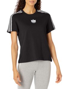 adidas originals,womens,loose tee,black,medium