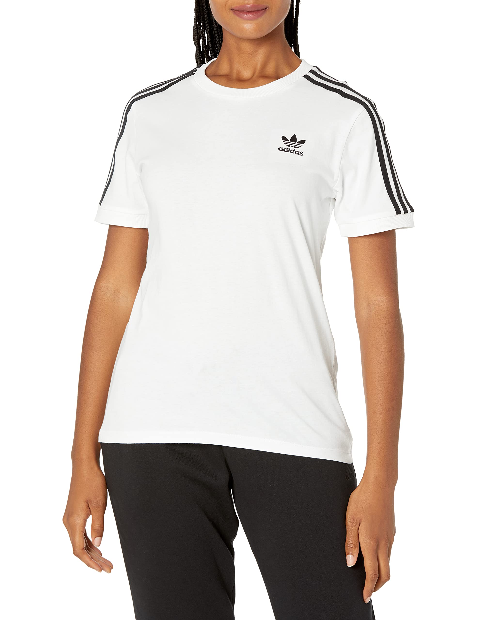 adidas Originals,womens,3-Stripes Tee,Black,X-Large