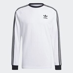 adidas Originals,mens,3-Stripes Long Sleeve Tee,White,Medium