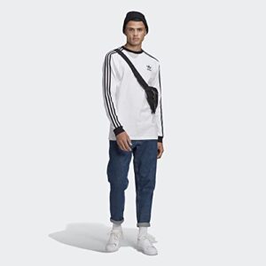 adidas Originals,mens,3-Stripes Long Sleeve Tee,White,Medium