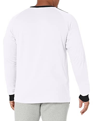 adidas Originals,mens,3-Stripes Long Sleeve Tee,White,Medium