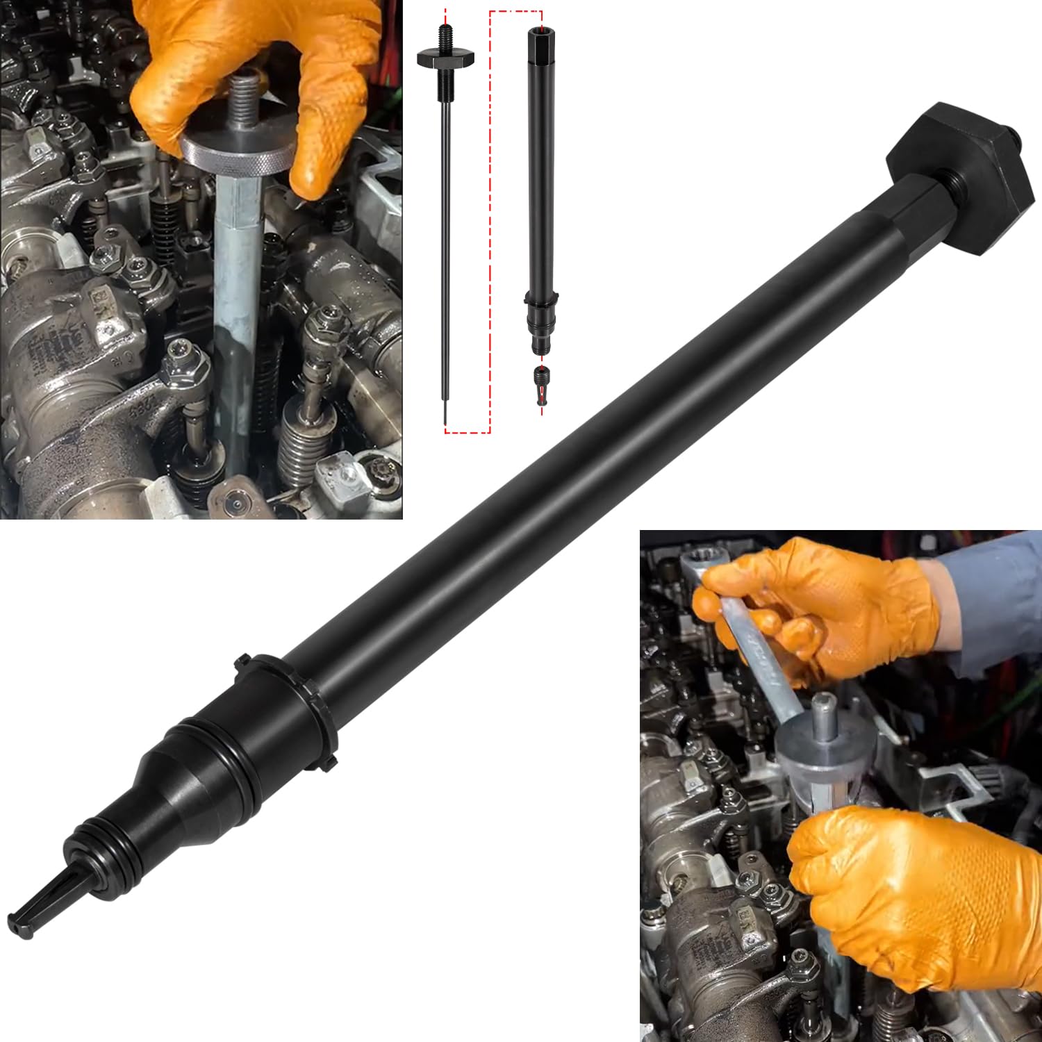 J-47388-A Injector Cup Nozzle Tube Remover and Installer Tool For Detroit Diesel DD13 DD15 DD16, Replace# J-47388-A W470589000700 MH064002