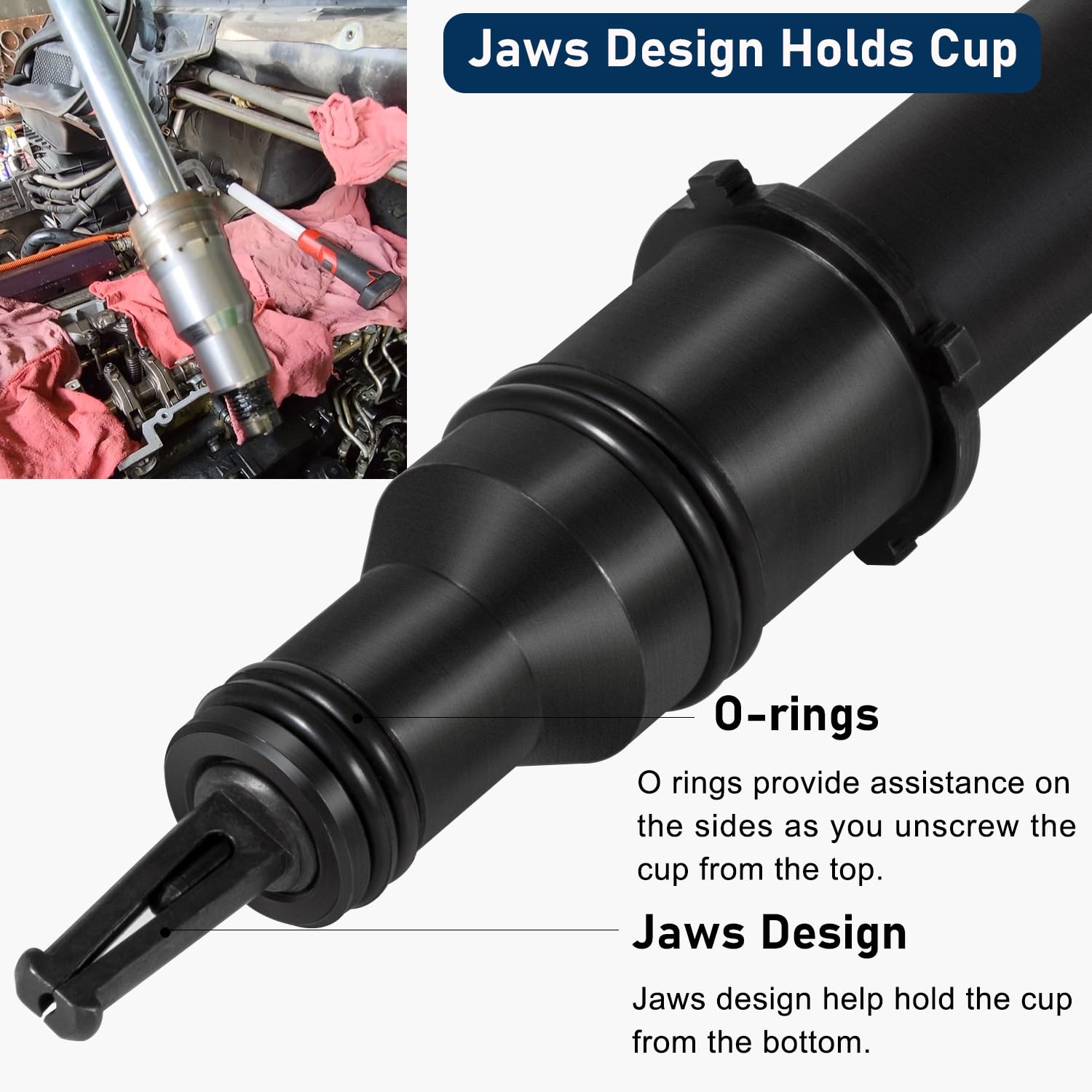 J-47388-A Injector Cup Nozzle Tube Remover and Installer Tool For Detroit Diesel DD13 DD15 DD16, Replace# J-47388-A W470589000700 MH064002