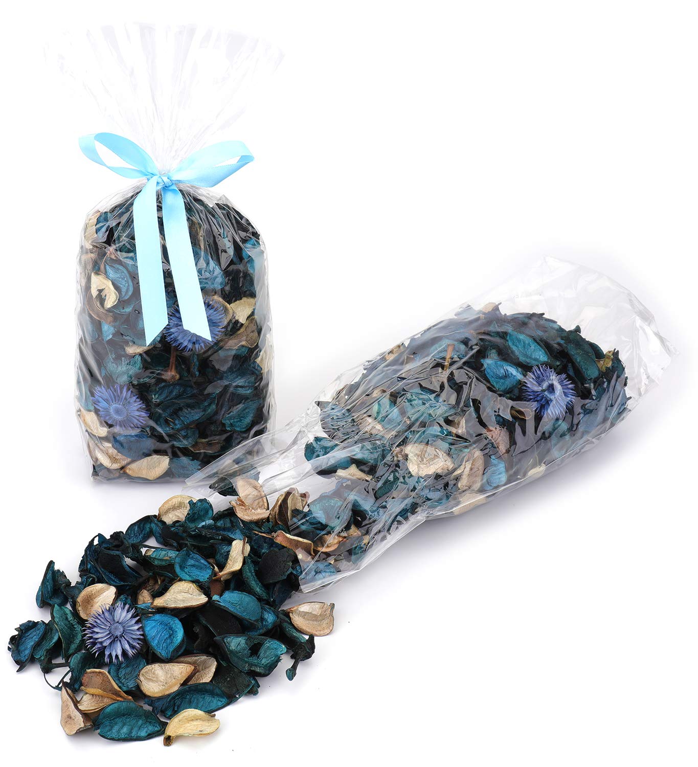 Yesland 3 Pack Potpourri Bag, Ocean Scent Fresh Perfume Sachet of Dried Flower Petals, Perfect Bowl and Vase Decorative Filler for Home & Office, 5oz (Blue)