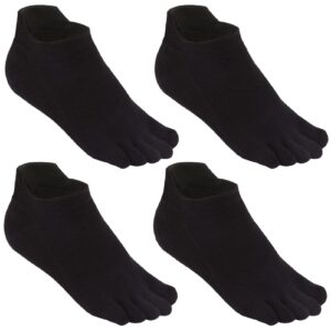 meaiguo toe socks no show running five finger socks for men women 4 pairs