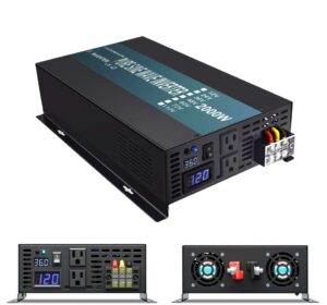 wzrelb 2000w 36v 120v pure sine wave power inverter with 2 ac outlets,car inverter (rbp-200036)