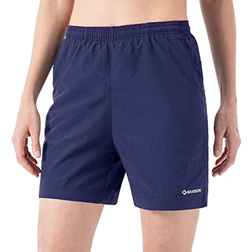 NAVISKIN Women's 5" Shorts Outdoor Hiking Paddling Board Shorts UPF 50+ Quick Dry Short Navy Size M