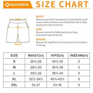 NAVISKIN Women's 5" Shorts Outdoor Hiking Paddling Board Shorts UPF 50+ Quick Dry Short Navy Size M