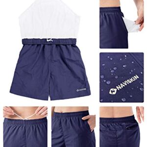 NAVISKIN Women's 5" Shorts Outdoor Hiking Paddling Board Shorts UPF 50+ Quick Dry Short Navy Size M