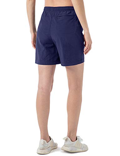 NAVISKIN Women's 5" Shorts Outdoor Hiking Paddling Board Shorts UPF 50+ Quick Dry Short Navy Size M