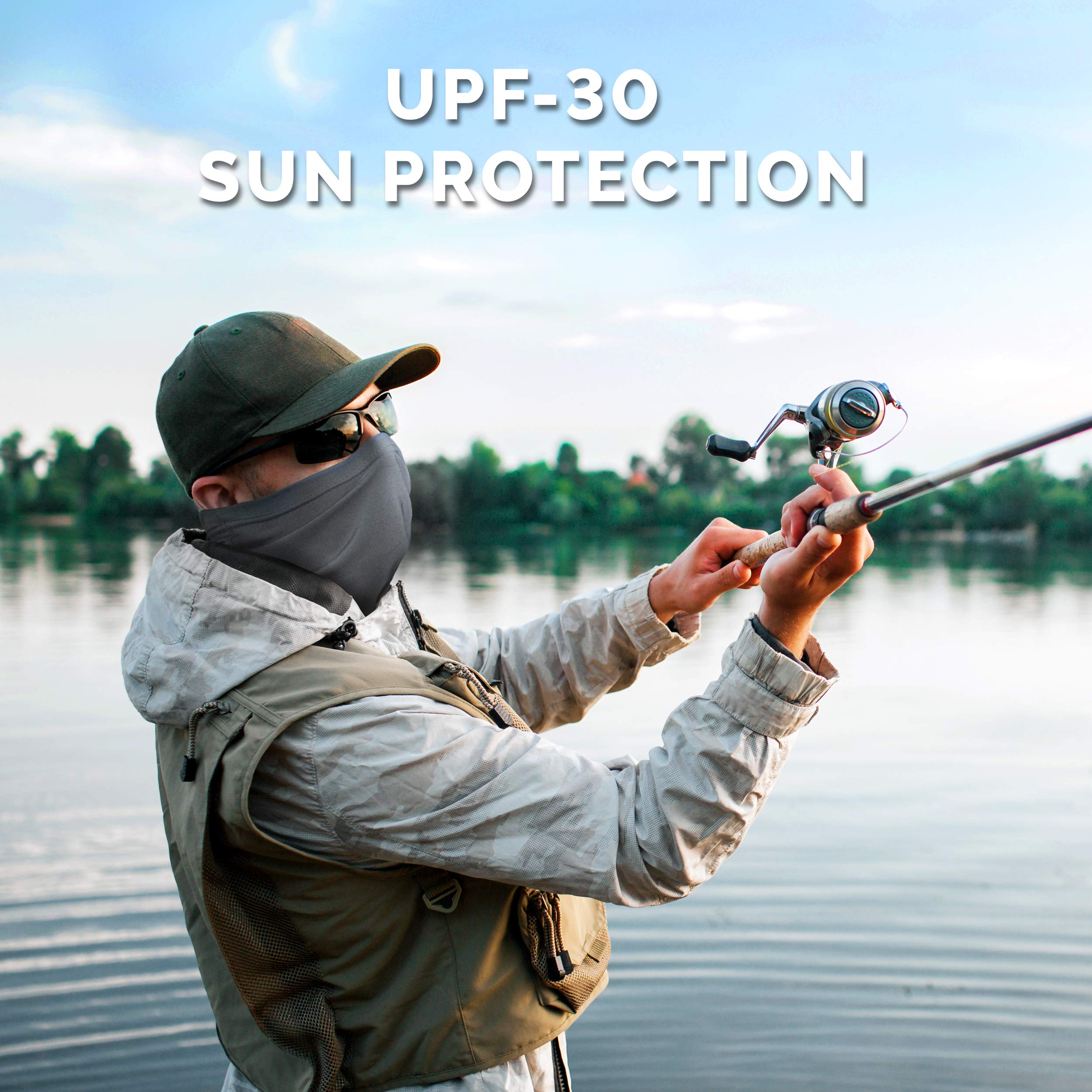 Back Bay Cooling Summer Neck Gaiter with UPF30 UV Sun Protection, Breathable Workout Gator Face Mask