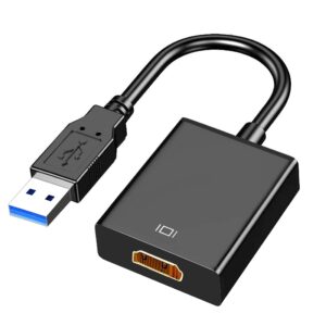 zulpunur usb to hdmi adapter, usb 3.0/2.0 to hdmi cable multi-display video converter- pc laptop windows 7 8 10,desktop, laptop, pc, monitor, projector, hdtv.[not support chromebook]