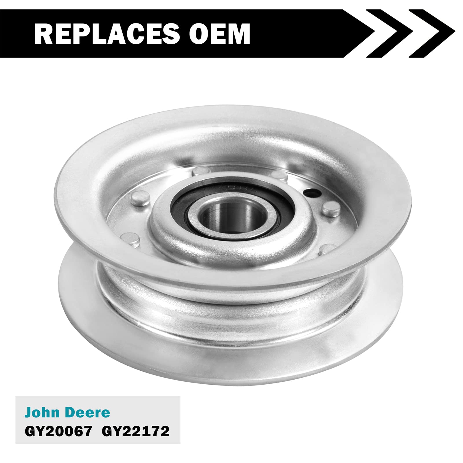 Cluparis Flat Idler Pulley GY20067 Replaces John Dee re GY22172 L100 LA115 LA105 D100 L110 L111 L118 D110 D105 X145 Lawn Mowers