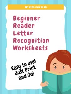 beginner reader: letter recognition activity