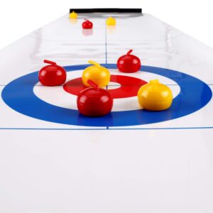 Family Games Fun Tabletop Mini Curling Game Set for Kids and Adults Shuffleboard Pucks with 8 Rollers