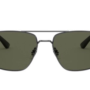 Ray-Ban RB3663 Metal Rectangular Sunglasses, Gunmetal/Polarized G-15 Green, 60 mm