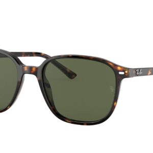 Ray-Ban RB2193 Leonard Square Sunglasses, Tortoise/G-15 Green, 53 mm