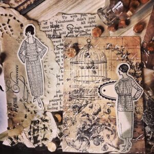 CATaireen Paper Dolls Ephemera Collage Kit 45PCS Junk Journal Supplies Vintage Picture Cards