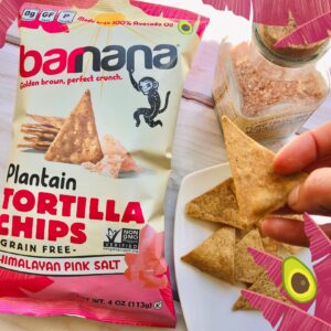 Barnana Grain-Free Plantain Tortilla Chips – Himalayan Pink Salt – 4 Ounce, 1 Pack – Gluten-Free, Corn-Free, Paleo – Golden Brown, Perfect Crunchy Snack - Made With 100% Avocado Oil