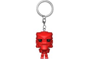 funko pop! keychain: mattel - rock'em sock'em robot, red, 2 inches