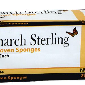 Monarch Sterling Non-Woven Gauze Sponges 3 inch x 3 inch 4 ply Non-Sterile for Wound Dressing, Prepping, Scrubbing and Cleaning - 200 per Pack