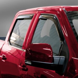 Voron Glass in-Channel Extra Durable Rain Guards for Trucks Ford F150 2015-2020 SuperCrew (fit for Ford F250-F550 17-23), Window Deflectors, Vent Window Visors, 4 Pieces - 220018