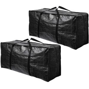 bag-that! 2 pack xxl jumbo extra large heavy duty stronger handles storage bags moving totes zippered reusable wrap around storage totes