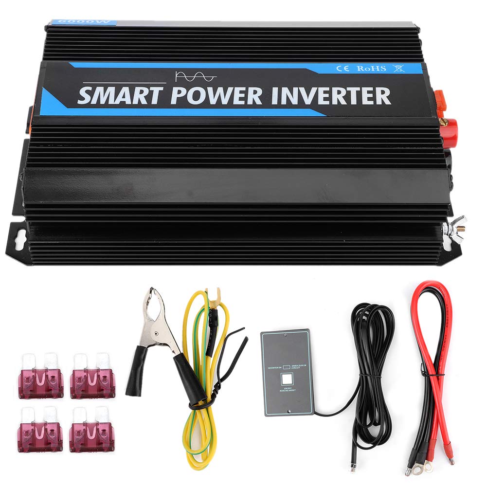 Car Power Inverter, 2000W 12V to 220V Pure Sine Power Voltage Inverter Transformer Auto Accessory