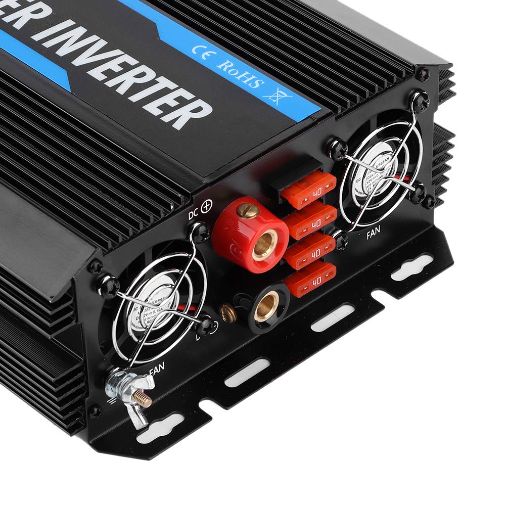 Car Power Inverter, 2000W 12V to 220V Pure Sine Power Voltage Inverter Transformer Auto Accessory