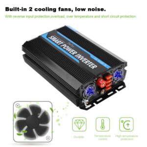 Car Power Inverter, 2000W 12V to 220V Pure Sine Power Voltage Inverter Transformer Auto Accessory