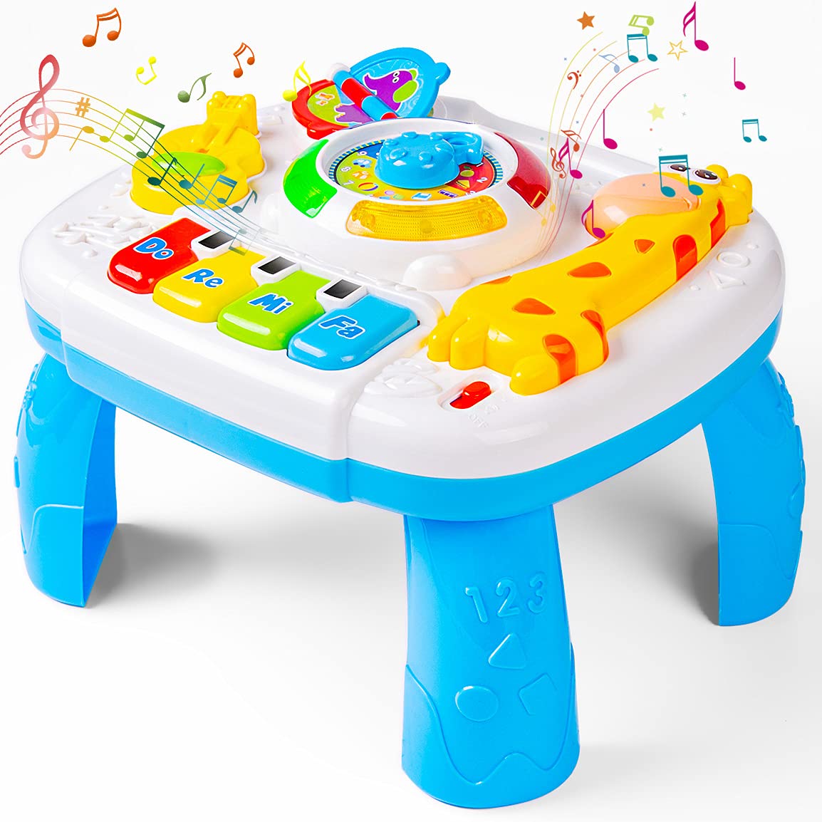 Subao Baby Musical Toys 6 to 12 Months Early Educational Activity Table for Toddlers 1-3 Learning Table Baby Boy Girls Toys 12-18 Months Best Birthday Gifts 9.6X8.6X6.0 Inches