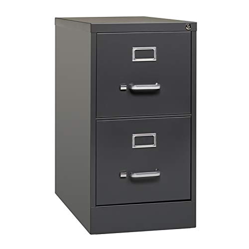 Hirsh 26.5-in Deep 2 Drawer Metal Letter Width Vertical File Cabinet Charcoal