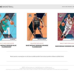 2019-20 Panini MOSAIC Basketball Card Factory Sealed HANGER Box - Exclusive REACTIVE ORANGE PRIZMs - 20 Cards per Box - Find Zion Williamson and Ja Morant Rookie Cards!