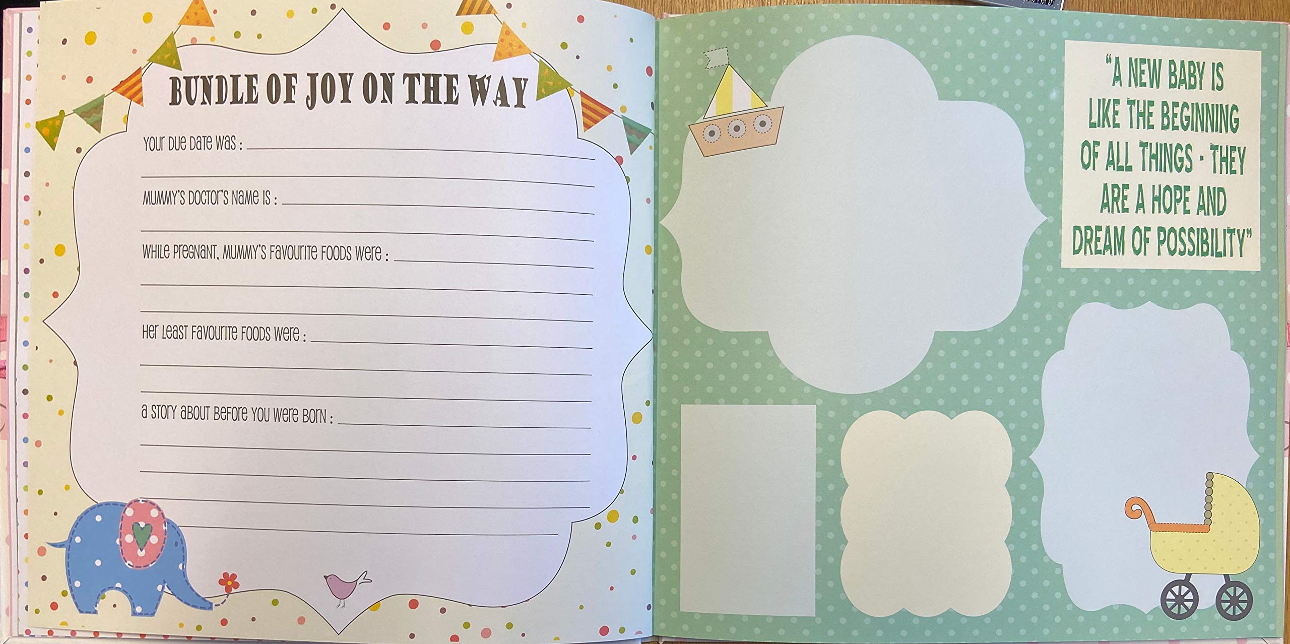 Baby's My First Year Record Log Book to Commemorate Birth Through Their First Year on Earth - Blue