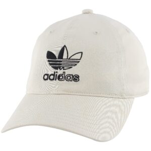 adidas originals men's originals relaxed split trefoil strapback, white, one size