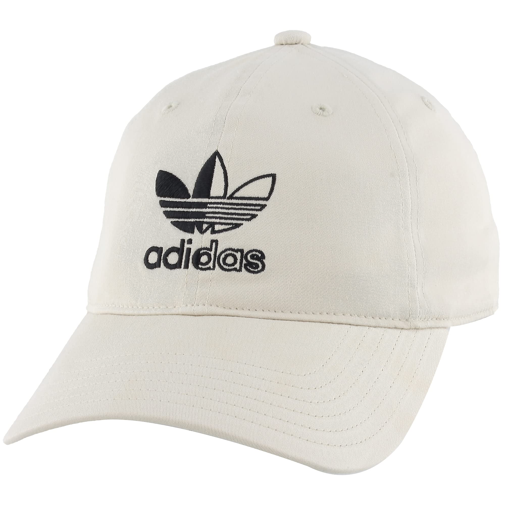 adidas Originals Men's Originals Relaxed Split Trefoil Strapback, White, One Size