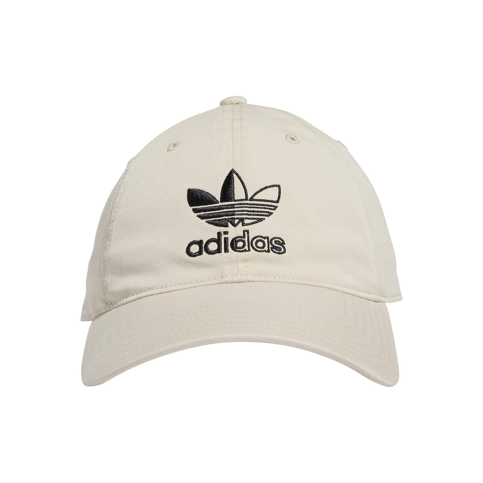 adidas Originals Men's Originals Relaxed Split Trefoil Strapback, White, One Size