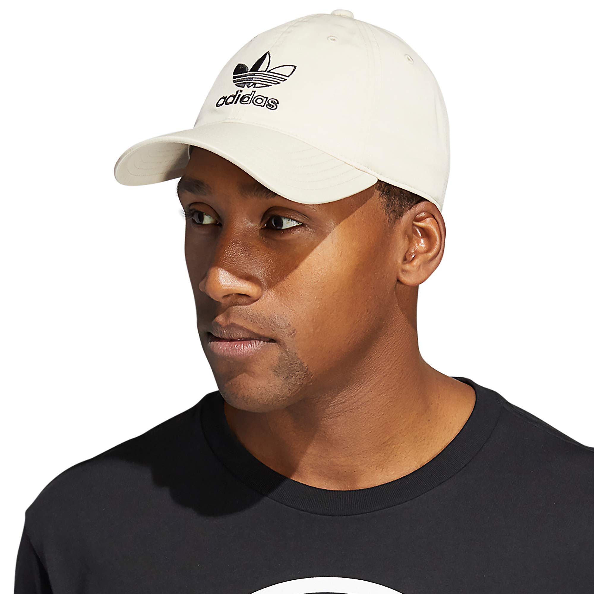 adidas Originals Men's Originals Relaxed Split Trefoil Strapback, White, One Size