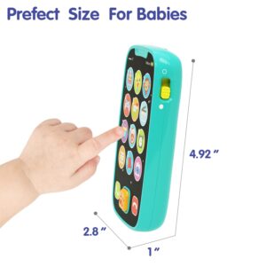 HOLA Baby Phone Toys for 1 Year Old Boy Girl, My First Learning Play Phone for Kid, Musical Light up Phone Toys 12 18 24 Month, Toys for 1,2 Year Old Boys Girls,Blue