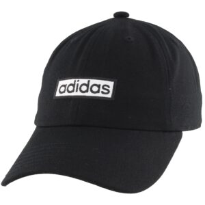 adidas women's contender relaxed adjustable cap, black/white, one size