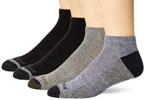 timberland men's 4-pack comfort no show socks, black, 10/13