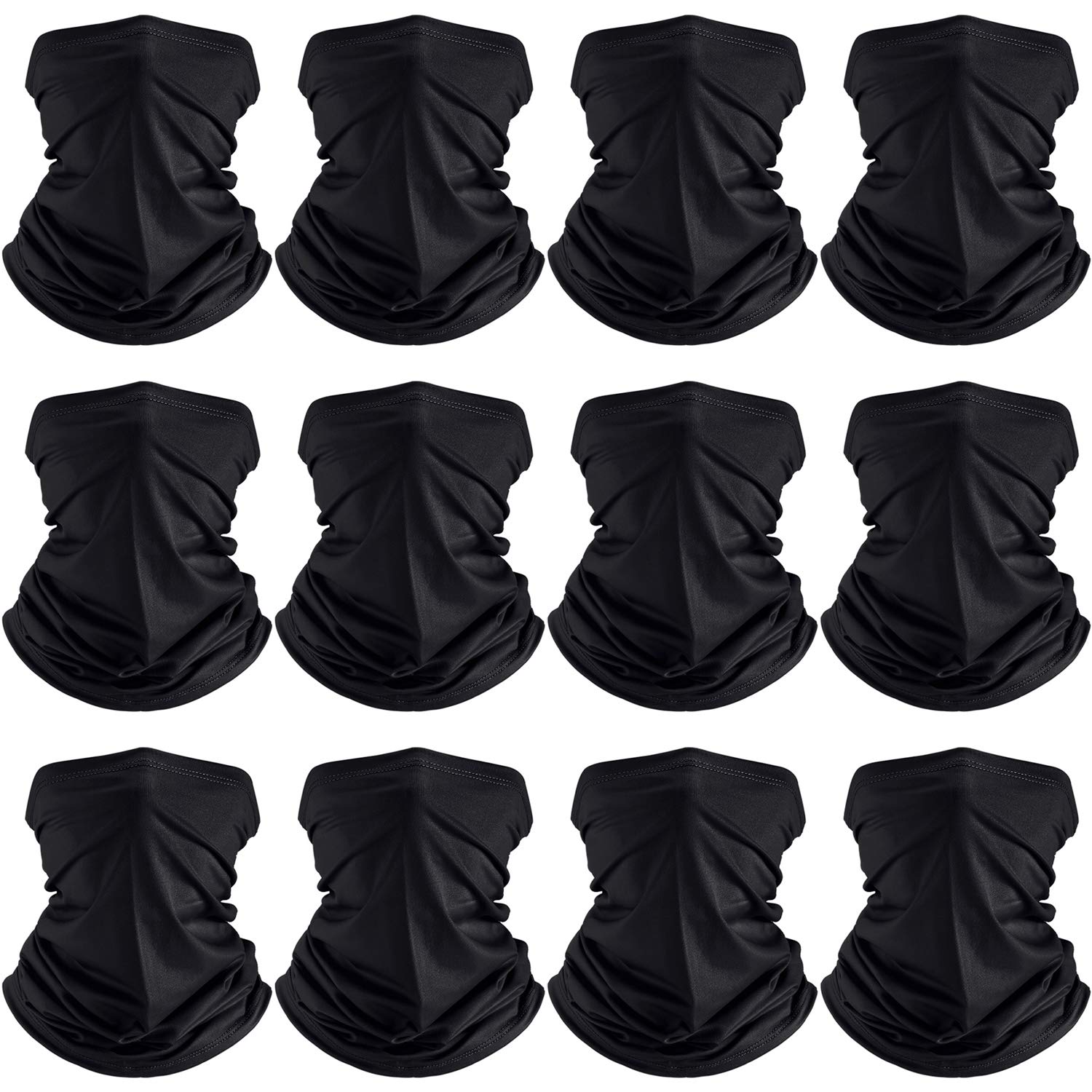 SATINIOR 8 Pcs Summer Neck Gaiters Neck Gaiter Scarf Balaclava Breathable UV Protection Ski Mask Face Cover Women Men